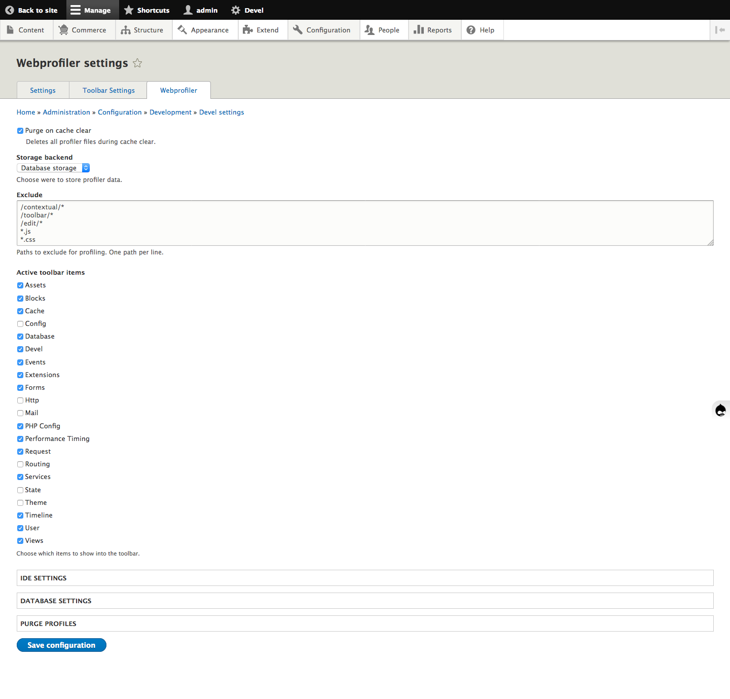 How to debug Drupal 8 website performance using Web Profiler